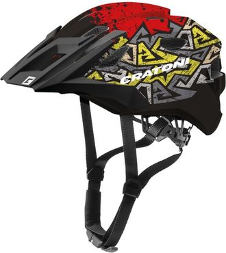 Cratoni Allride Junior Jugend Fahrradhelm Kinderhelm Allround (wildes rot, Uni (53-59 cm))