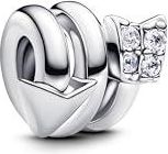 Pandora Breloque flèche torsadée en argent sterling, Standard, Argent sterling, Zircone cubique