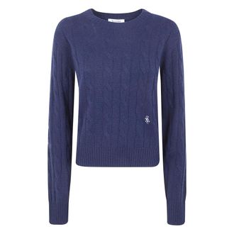 Sporty & Rich Round-Neck Strickwaren - - Knitwear - Damen - Blau - L