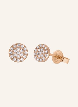 Leaf Ohrstecker Pav&eacute; Aus 18 Karat Rosegold Mit Diamanten rosegold