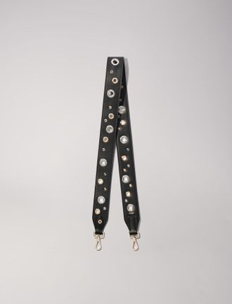 Maje Bandouli&egrave;re En Cuir Et OEillets - Noir - Maje
