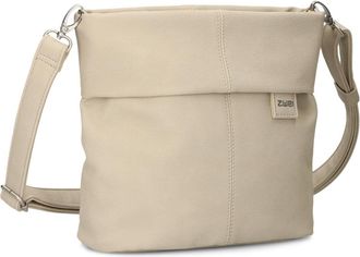 zwei Damen Handtasche Mademoiselle.M M8 Umh&auml;ngetasche 3 Liter klassische Crossbody Bag aus weichem Kunstleder mit Kragen & Hauptfach mit Rei&szlig;verschluss (nu