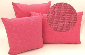 Heimtexland edle Kissenhülle meliert mit Struktur in hochwertiger Bouclé Leinen-Optik mit Reißverschluß - in pink-rosa 40x40 cm - Kissen Typ314