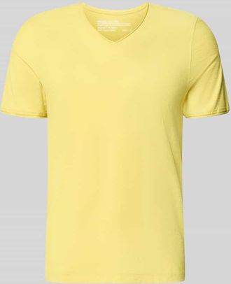 Mc Neal T-Shirt mit V-Ausschnitt und Rollsaum