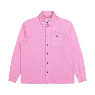 Casablanca Homme, Chemises, Rose, Taille: S Laser Monogram Oversized Denim Shirt