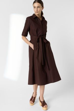Gerard Darel Robe chemise longue en coton - RANA - Marron