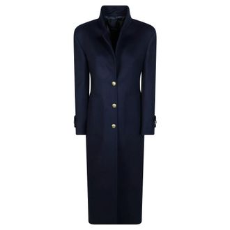 Pinko Verici Cappotto Panno Velour - - Coats - Damen - Blau - S