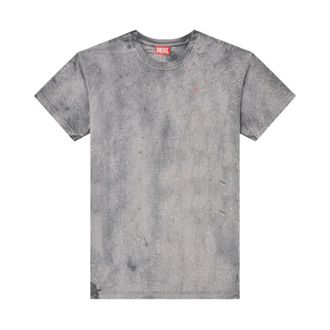 Diesel Graues T-Shirt mit Rundhalsausschnitt - - Tops - Herren - Grau - L