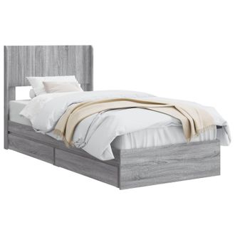 vidaXL Struttura Del Letto Con Stoccaggio E Testata Sonoma Grigio Vidaxl