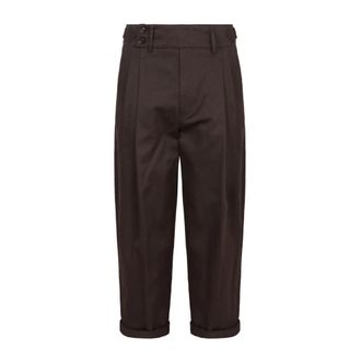 Dolce & Gabbana Gekn&ouml;pfte Wollmischung Anzughose - - Trousers - Herren - Braun - L