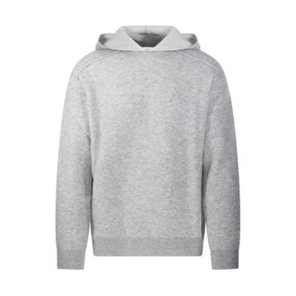 Maison Kitsun&eacute; Wool Cashmere Double Face Hoodie - - Sweatshirts & Hoodies - Herren - Grau - S