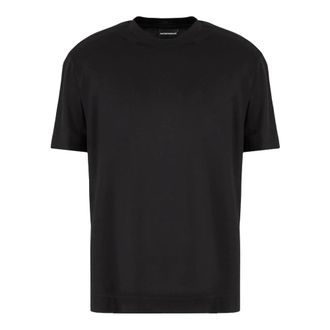 Emporio Armani Homme, Tops, Noir, Taille: S T-shirt noir à manches courtes en jersey avec détail logo