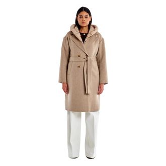 Vicolo Femme, Manteaux, Beige, Taille: 36 FR Cappotto inserti in piumino