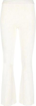 Áeron Femme, Pantalons, Blanc, Taille: 42 FR Leggings fendus à côtes beige