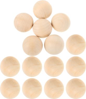 Cabilock 15 Stück Schwedische Stickhandling Bälle aus Robustem Hartholz No Bounce Floorball Hockey Trainingsbälle für Dribbling Dekes und Ballhandling Übungen