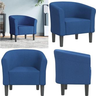 vidaXL Clubsessel Blau Stoff - Moderner Sessel - Akzentstuhl - Lounge Chair - Blau Sofa - Wohnraum Dekoration - Home & Living