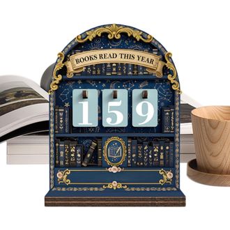 Generic Tracker F&uuml;r Dieses Jahr Gelesene B&uuml;cher, Holz Jahreslesez&auml;hler, Moderne Lesez&auml;hler B&uuml;cherregaldekoration, Multifunktionale Buchz&auml;hler F&uuml;r Bibliothekse