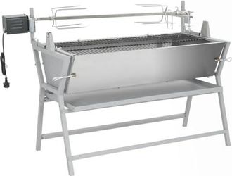 vidaXL R&ocirc;tissoire en Fer Acier Inoxydable Barbecue Grill &Eacute;lectrique Jardin