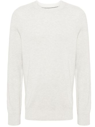 Brunello Cucinelli pull en coton &agrave; design nervur&eacute; - Gris