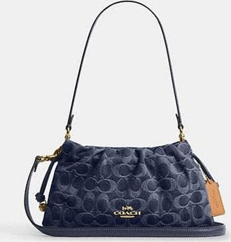 Coach Faye Schultertasche Aus Signature-Denim