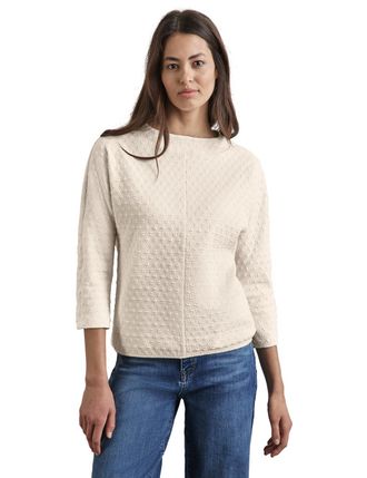 Street One Damen A322498 Strukturshirt, Lucid White, 36 EU