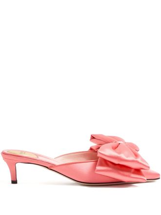 Valentino Garavani mules Yolande 45 mm à noeud - Rose