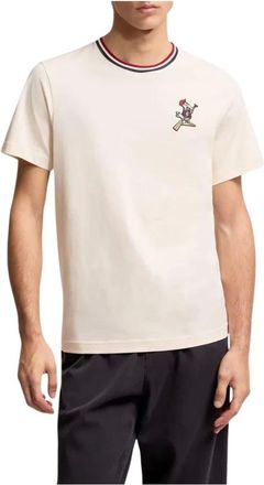 Moncler Homme, Tops, Beige, Taille: M SS T-Shirt