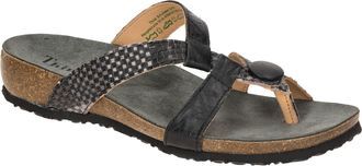 Think Damen JULIA chromfrei gegerbte nachhaltige Pantolette, SCHWARZ/KOMBI 9220