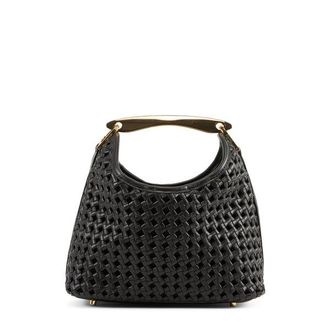 Elleme Sac &agrave; main Boomerang tress&eacute; en cuir