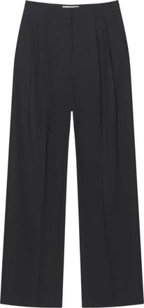 Dunst Weite Hose mit doppelter Bundfalte - - Trousers - Damen - Schwarzk - M