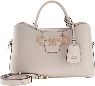 Guess Femme, Sacs, Blanc, Taille: ONE Size Sac &agrave; main Janie Logo