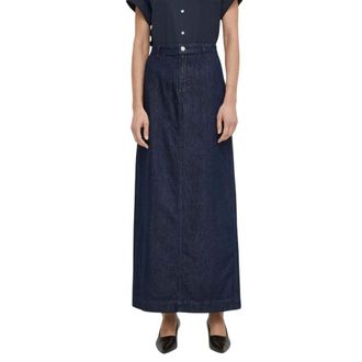 Theory Jupe-culotte longue en denim - Femme - Jupes - Bleu - Taille: W28