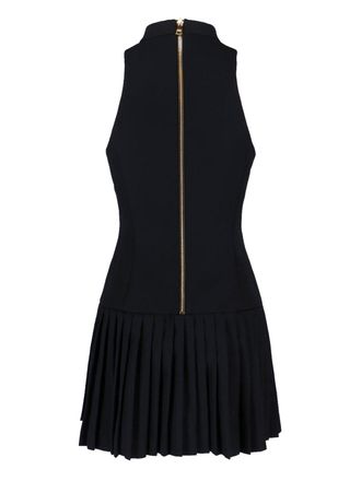 Balmain Womens Dresses Black Virgin Wool