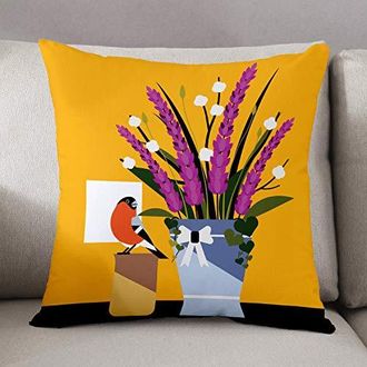 Bonamaison Le Jardin du Lin Zierkissenhüllen, Mehrfarbig, 45x45