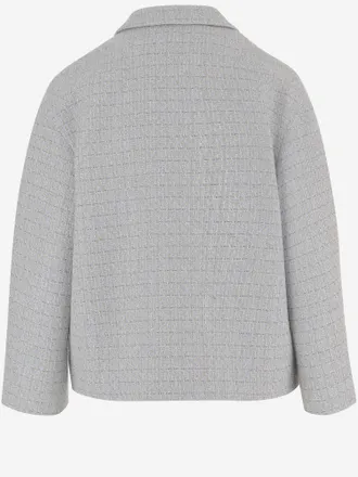The Soi Company Womens Cotton Blend Jacket Light Blue