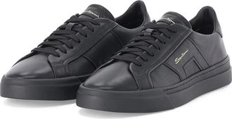 Santoni Low-Top Sneaker - Sneaker aus Leder - Gr. 40,5 (EU) - in Schwarz - f&uuml;r Damen