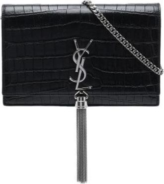 Saint Laurent Pre-owned Kate Wallet on Chain - Femme - Pre-owned - Noir - Taille: ONE Size