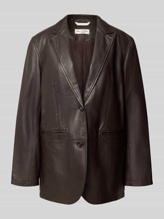 Marc O'Polo Regular Fit Longline Lederjacke aus Lammnappa
