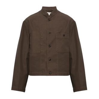 Christophe Lemaire Veste en coton &agrave; col montant - Homme - Vestes - Brun - Taille: L