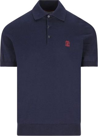 Brunello Cucinelli Homme, Tops, Bleu, Taille: M Polo en maille