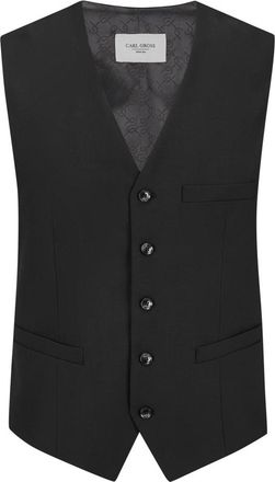 Carl Gross Weste mit Woll- und Stretchanteil in
