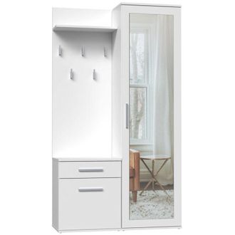Topeshop Armoire duo duo blanc