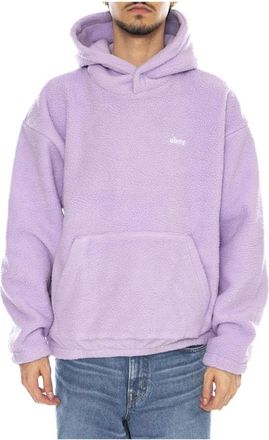 Obey Homme, Sweatshirts et sweats &agrave; capuche, Violet, Taille: M SweaT-shirt &agrave; Capuche en Molleton