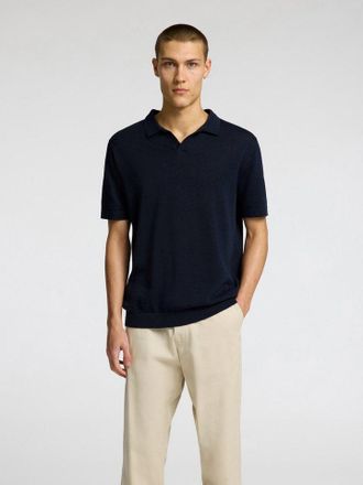 Selected Poloshirt SLHMATTIS SS KNIT SUN OPEN POLO NOOS