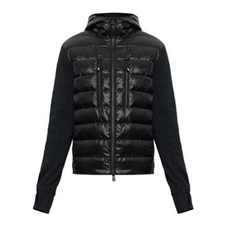 Moncler Wolljacke mit Daunen-Vorderseite - - Jackets - Herren - Schwarzk - M