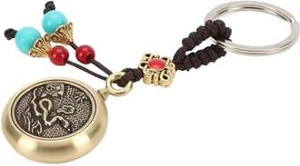 Generic Porte-cl&eacute;s en laiton avec douze porte-cl&eacute;s pouvant tourner et transporter des pendentifs en laiton pour attirer la richesse et la richesse sangle de p