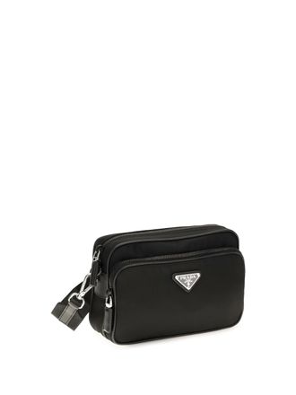Prada Mens Bandoliera Nero Recycled Polyamide Shoulder Bags