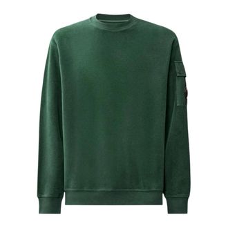 C.P. Company C.p. Company - SweaT-shirt &agrave; col rond - Homme - Sweatshirts et sweats &agrave; capuche - Vert - Taille: L