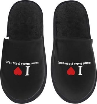 Generic Pantoufles Moelleuses JAime Les &Eacute;tats-Unis (1820-1822) Slippers Hiver Confort Chausson Pour Unisex Femme Chambre M