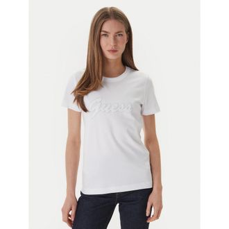 Guess T-Shirt W6GI08 K3023 Wei&szlig; Regular Fit